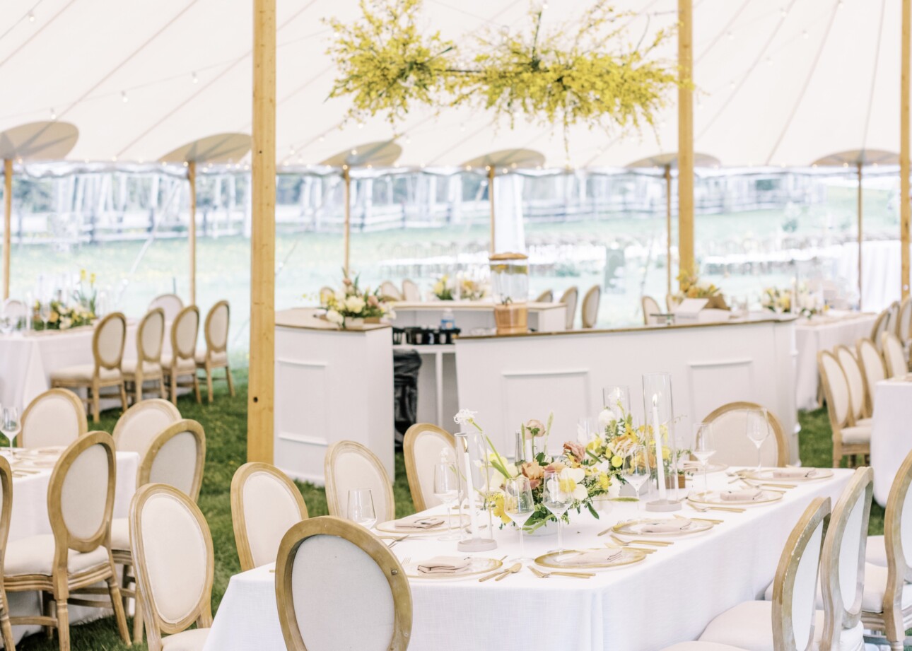 Vibrant Burst of Yellow Floral for a Spring Wedding against the Maroon ...
